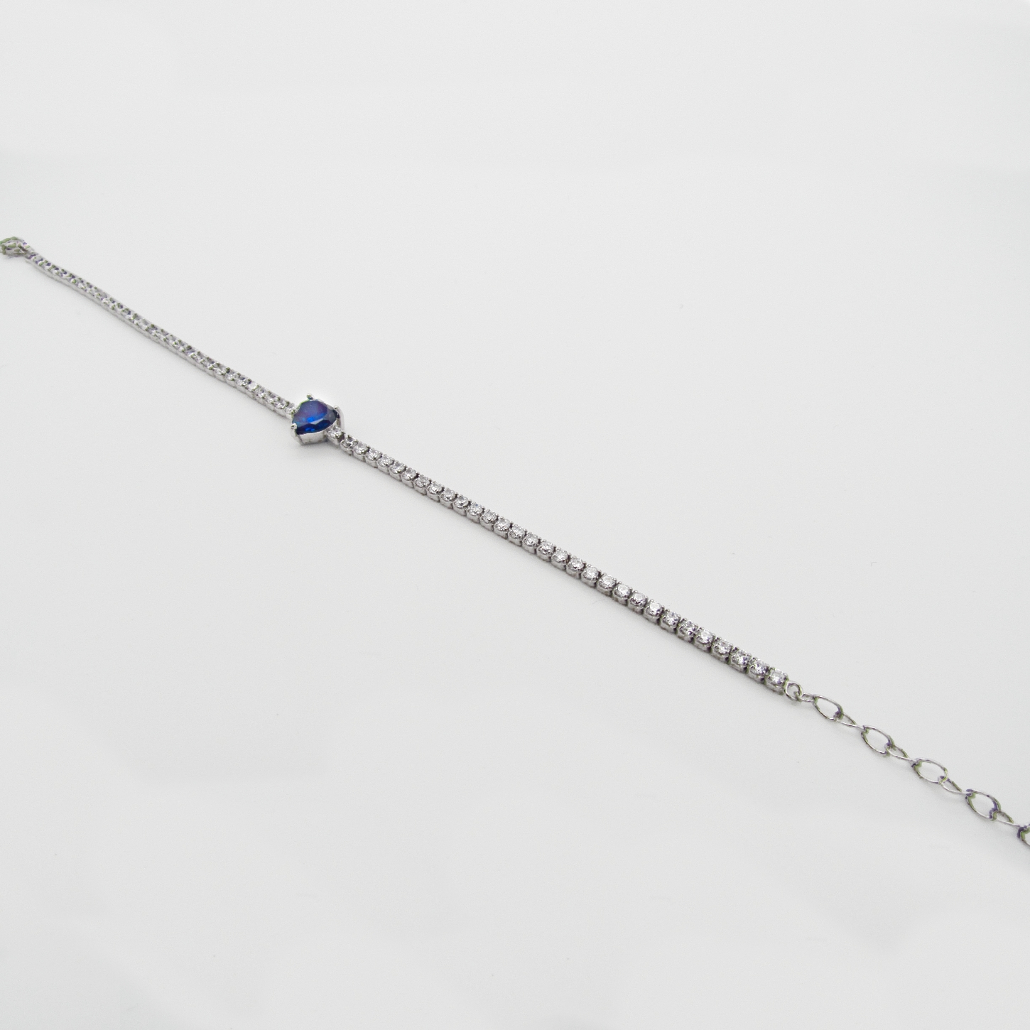 Bracciale in Argento con Cristallo Blu – Valori d’Oro